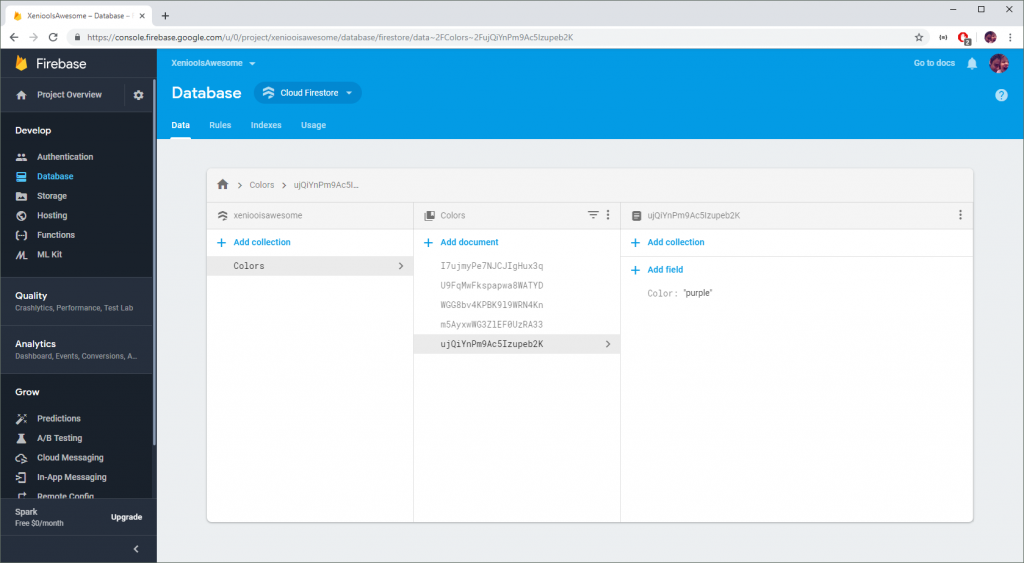 Using Firebase cloud data with your chatbot - Xenioo